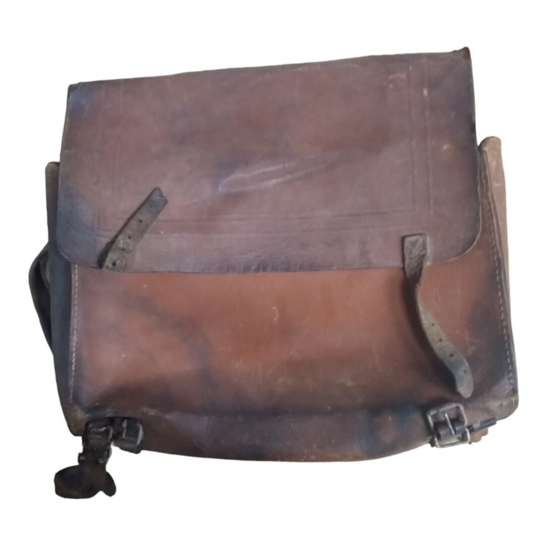 Leather Brown Satchel Vintage Antique Collectible Fashion Accessory ...