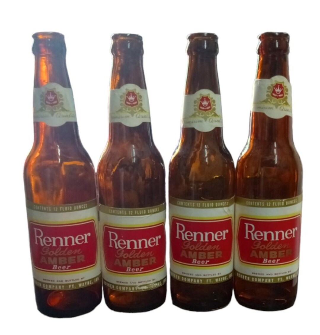 Empty Beer Bottles Antique Renner Golden Amber Beer Vintage 12 Oz. Lot ...