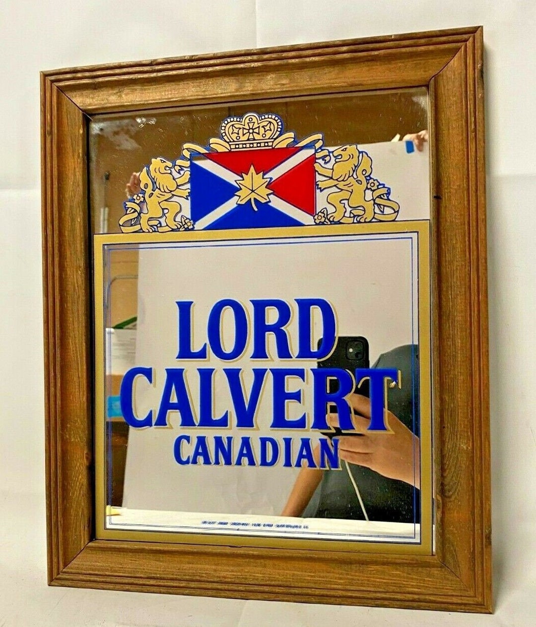 Canadian Lord Calvert 80's Vintage Framed Whiskey Promotional Mirror ...