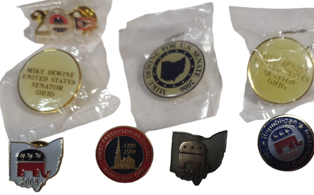 Vintage Set of 8 Different Ohio and Mike Dewine Republican Political ...