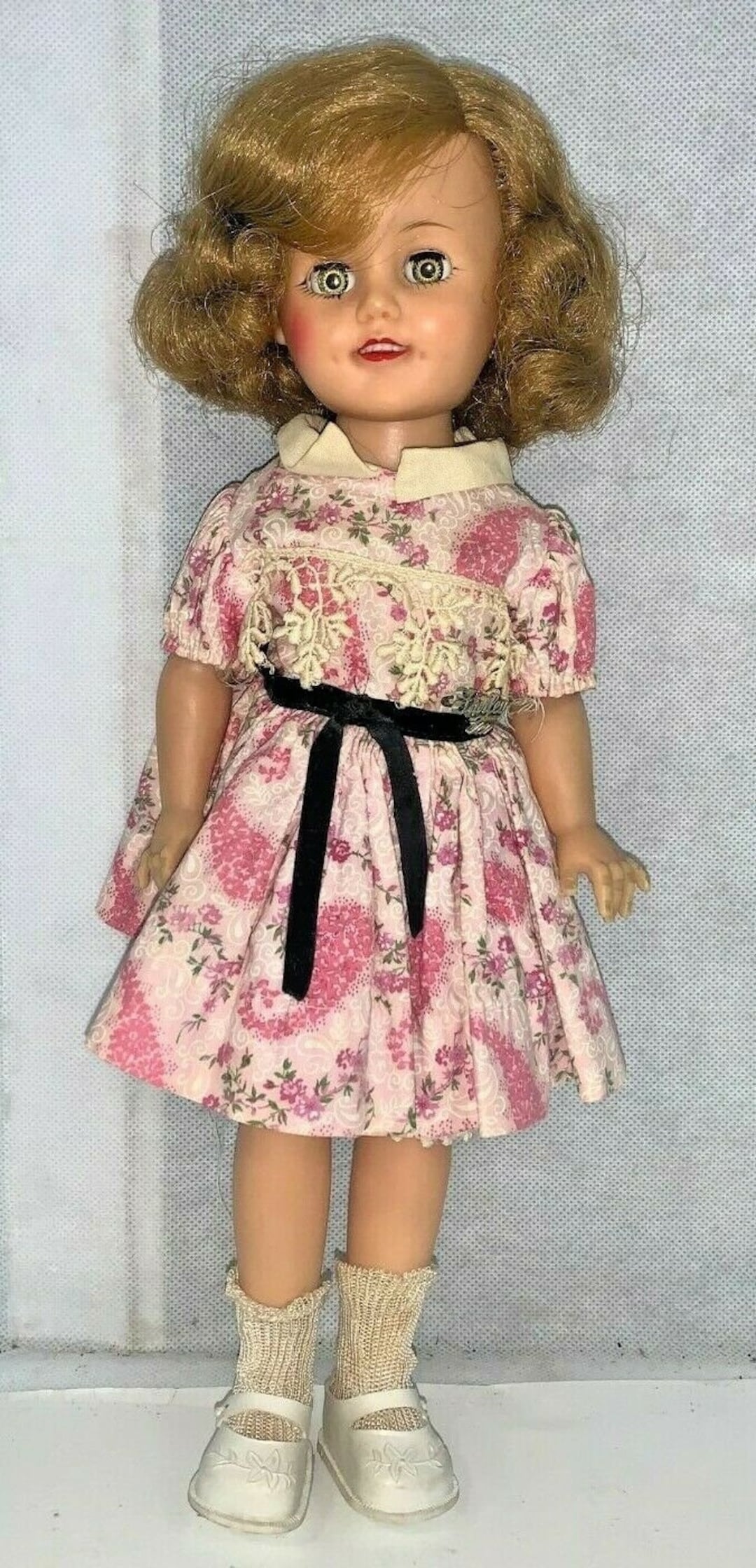 Vintage Ideal Doll Shirley Temple Doll Floral Print Dress - Etsy