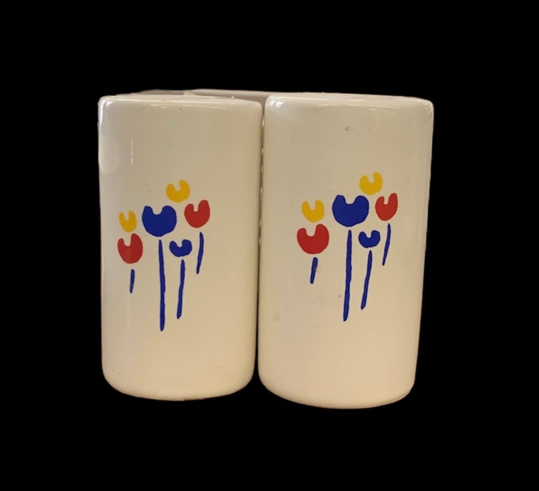 Tulips Dinnerware Set by Riva Designs 17pc 1970 MCM Midcentury Modern ...