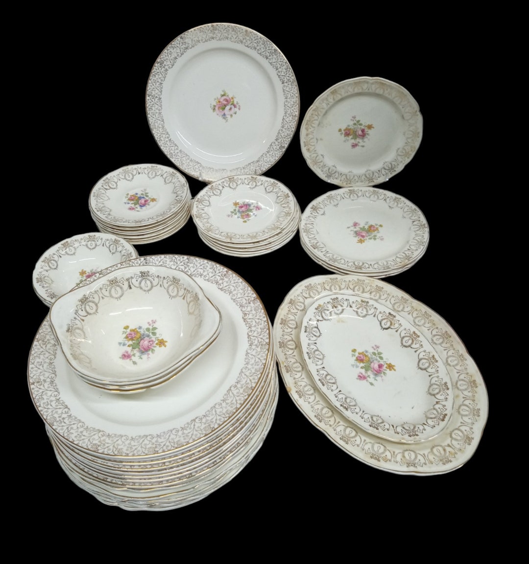 Dinnerware Antique Edwin M. Knowles China Company Vintage Semi-vitreous ...