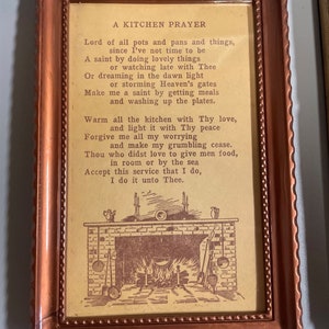 Vintage Kitchen Prayer and the Old Home Framed Wall Decor Prints - Etsy