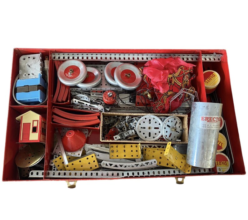 Erector Set Antique A C Gilbert Merry-go-round Parachute Jump Vintage ...