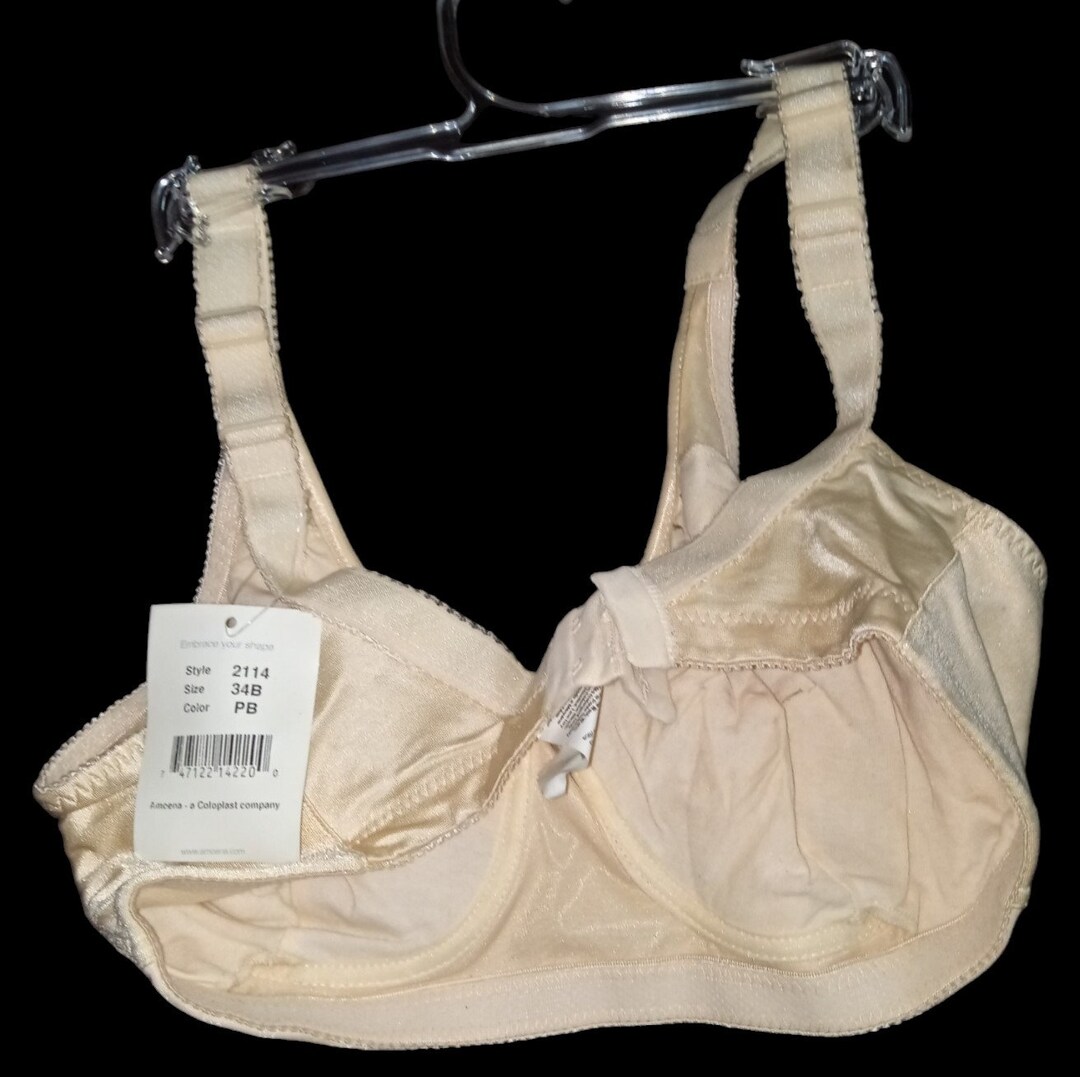 Amoena Bra Peanut Butter Style 2114 Size 34B New Lingerie Store W/ Tags ...