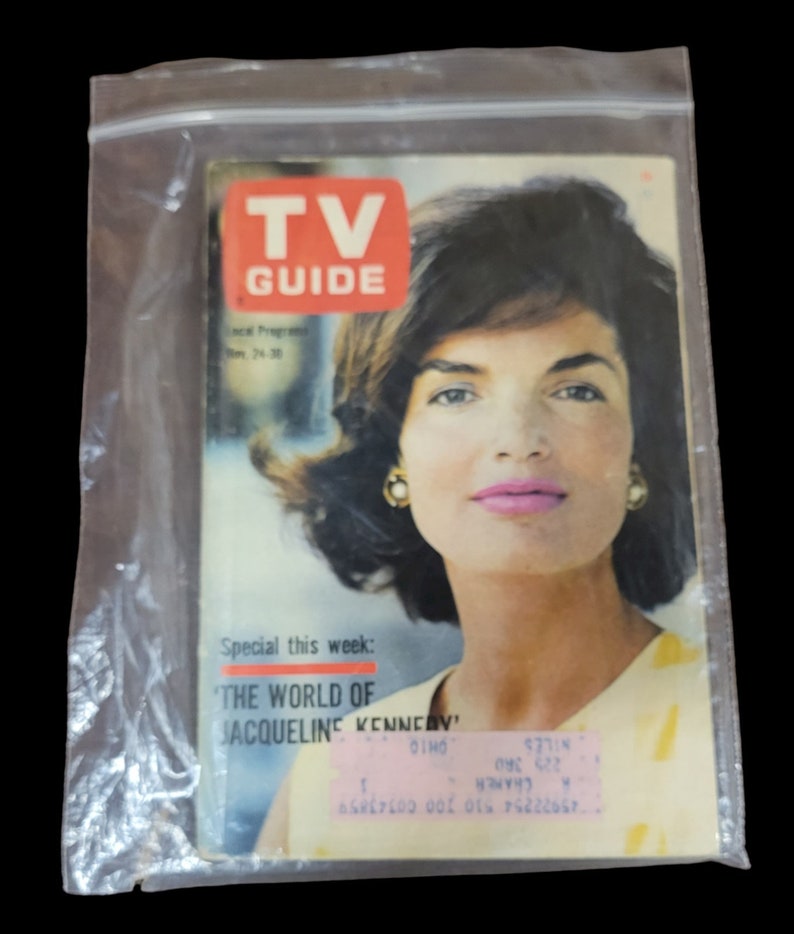 Jacqueline Kennedy TV Guide Rare Vintage Ephemera Nov 1961 - Etsy