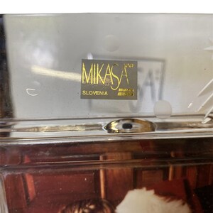 Mikasa Christmas Clear Glass Picture Frame Vintage Unused - Etsy