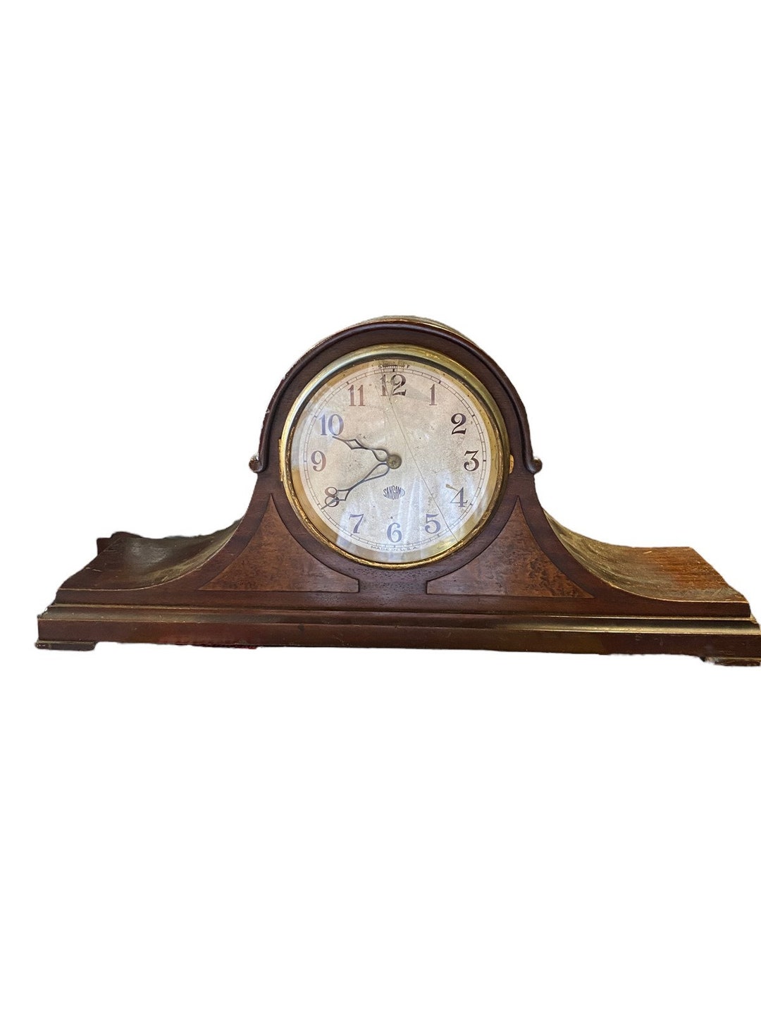 Vintage Wooden Mantle Clock for Parts Only Sangamo - Etsy
