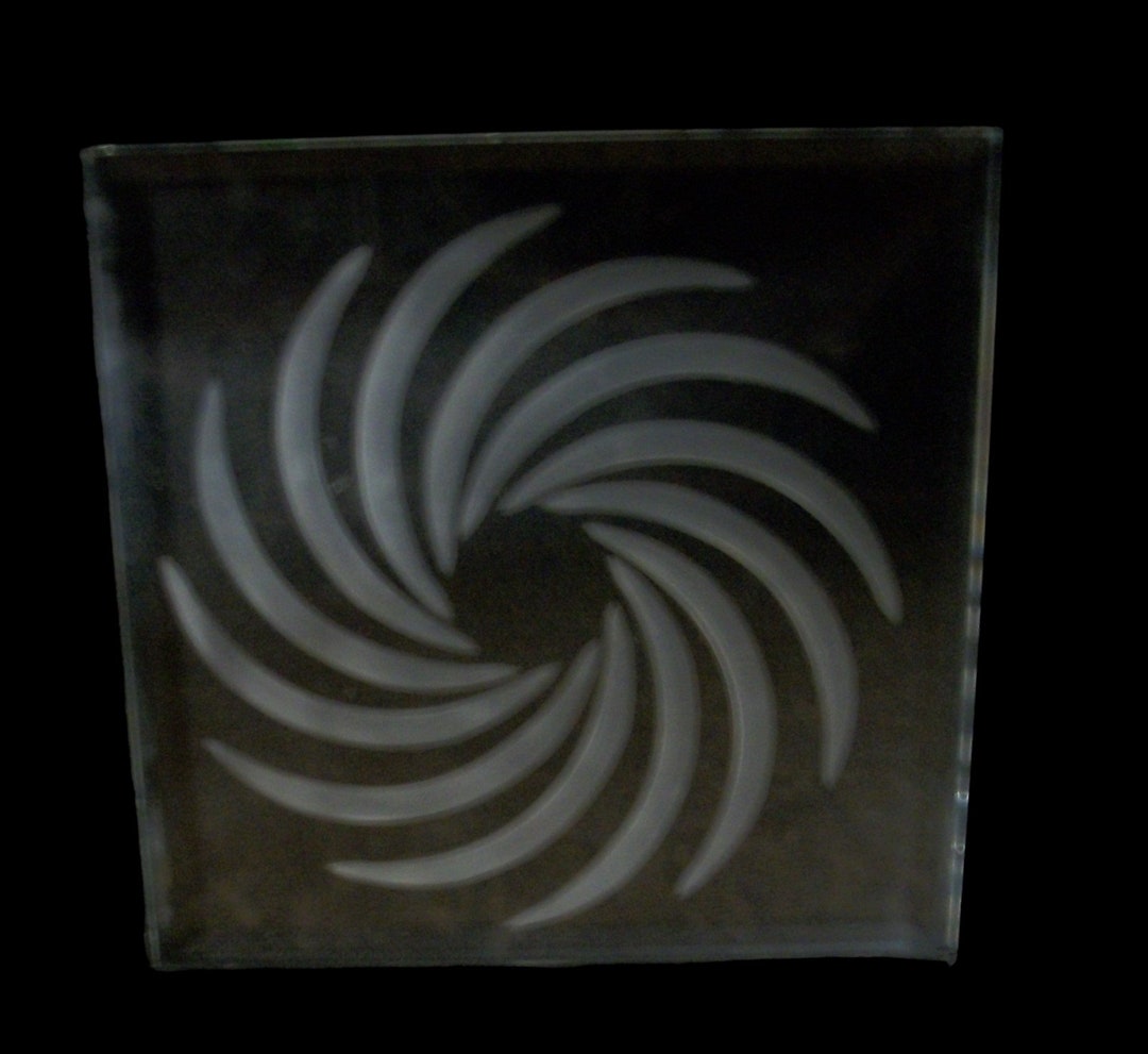 Vintage Antique Glass Coasters Etched Design Set of 12 Swirled Design ...