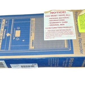 Panasonic Portable Cassette Recorder Vintage Collectible Nostalgic ...