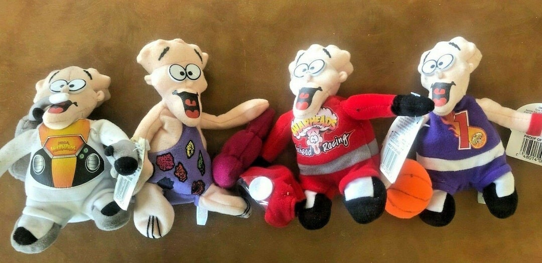 Set of 4 Original Warhead Candy Wally Superhero Plush Dudes 2 - Etsy