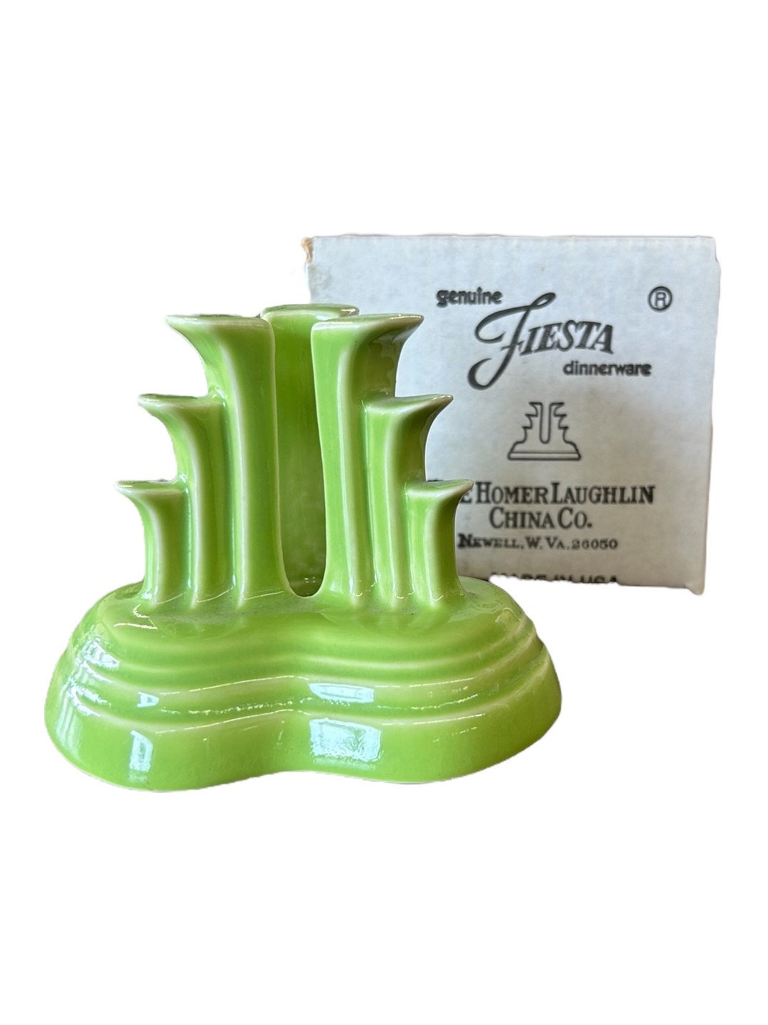 Fiesta - Chartreuse Green Tripod Pyramid Candleholder Homer Laughlin ...