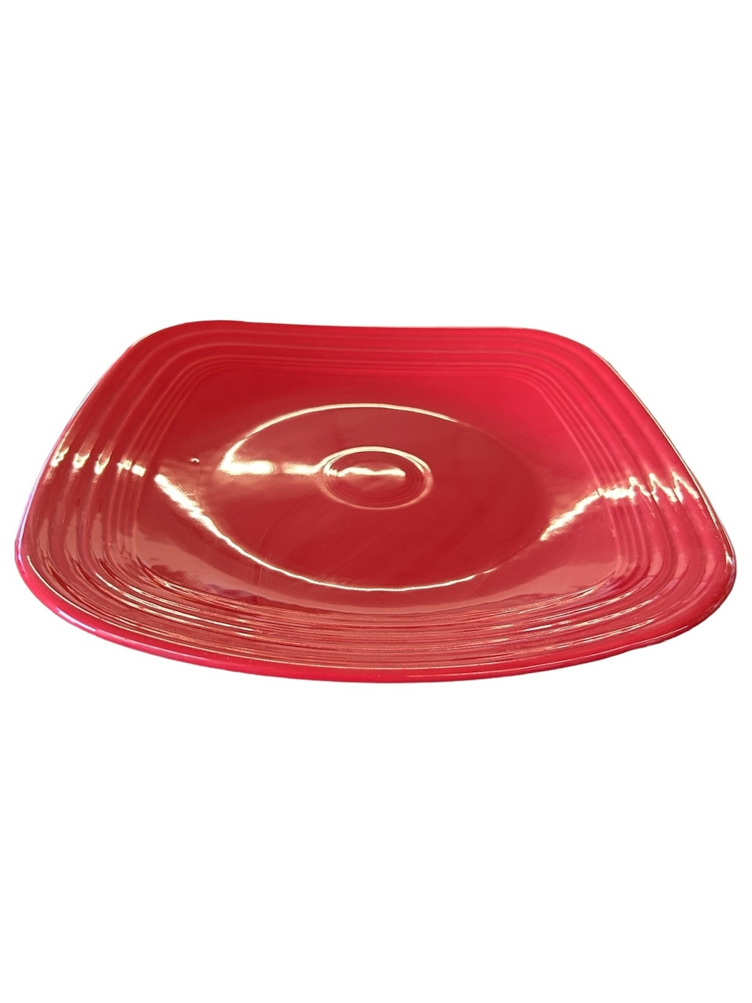Fiesta Scarlet Red Square Dinner Plate Homer Laughlin Ceramic Dish ...