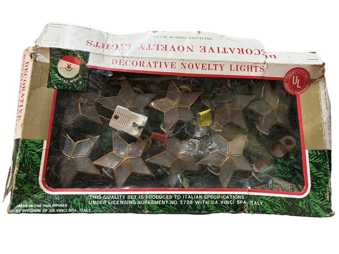 Decorative Novelty Lights String Lights 9 Star Lights Santas World UL ...