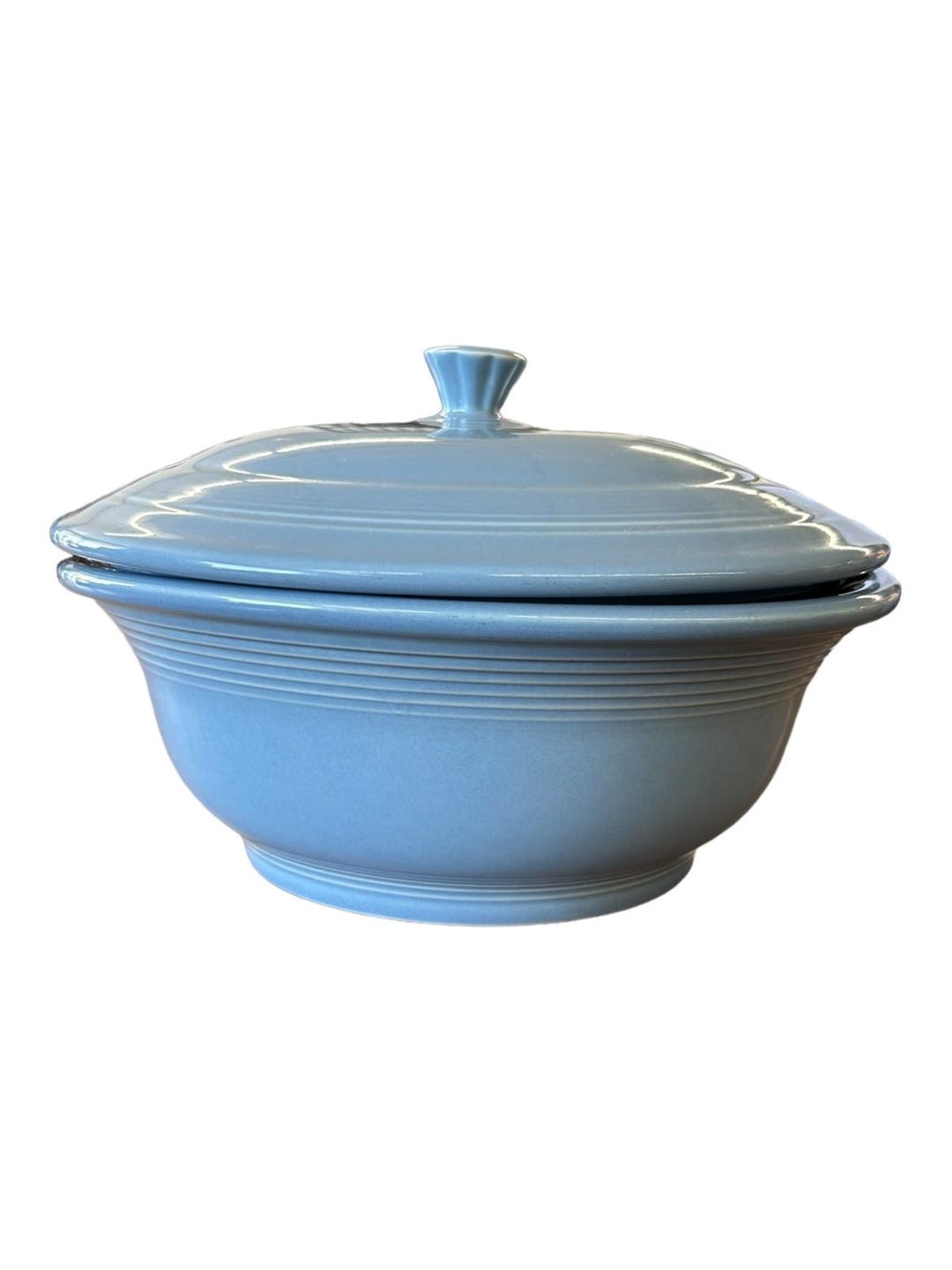 Fiesta - Periwinkle Blue Covered Casserole Dish Homer Laughlin Ceramic ...