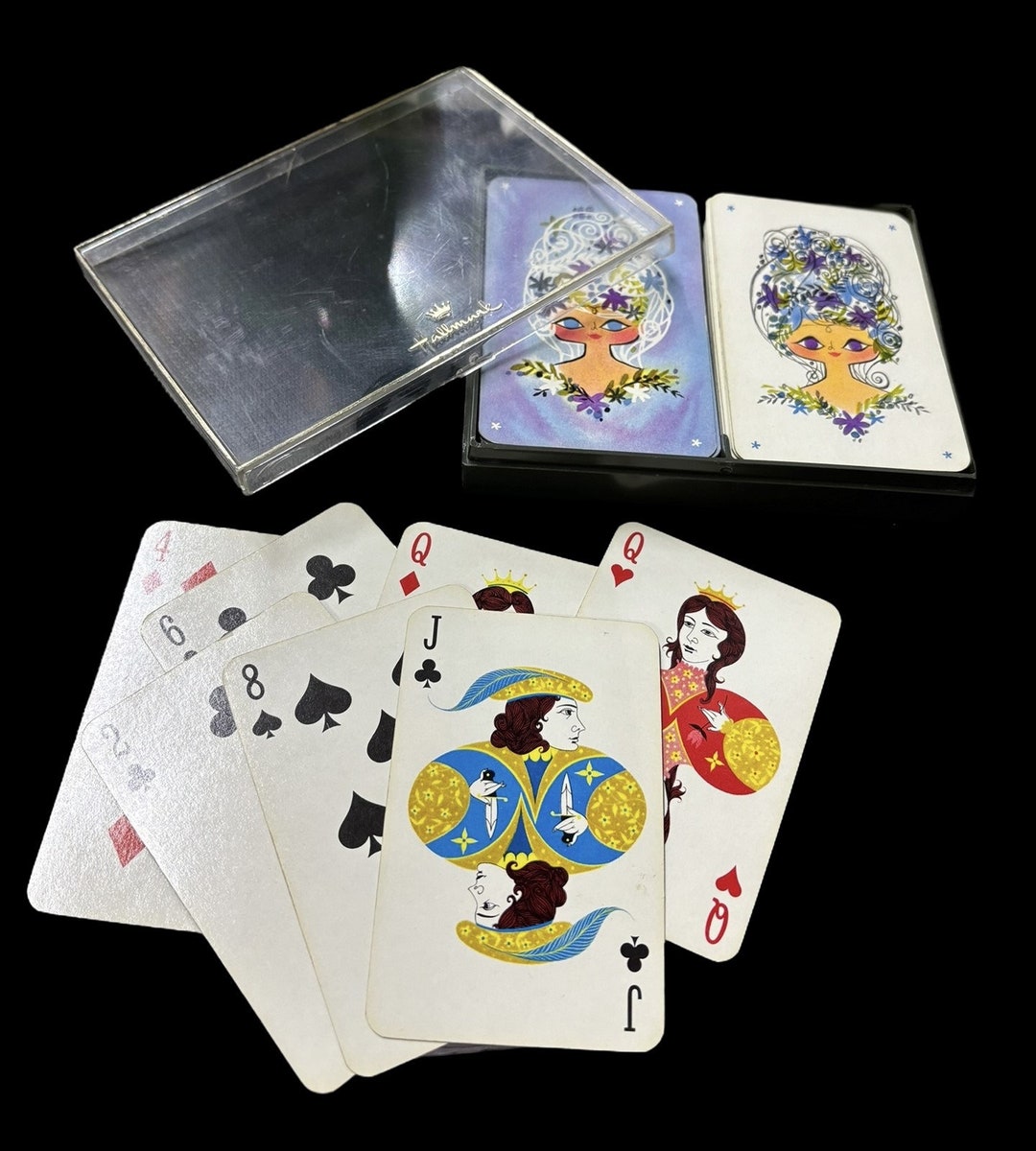 Playing Cards Hallmark Duo Vintage Mademoiselle in Original Case - Etsy