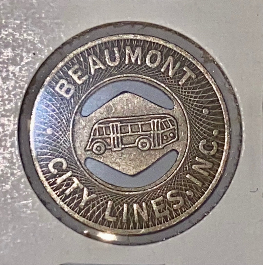 1940s Beaumont City Lines Texas Transit Railway Token - Etsy