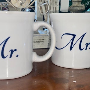 Fiesta White RARE Mr. & Mrs. Java Mug Bridal - Etsy