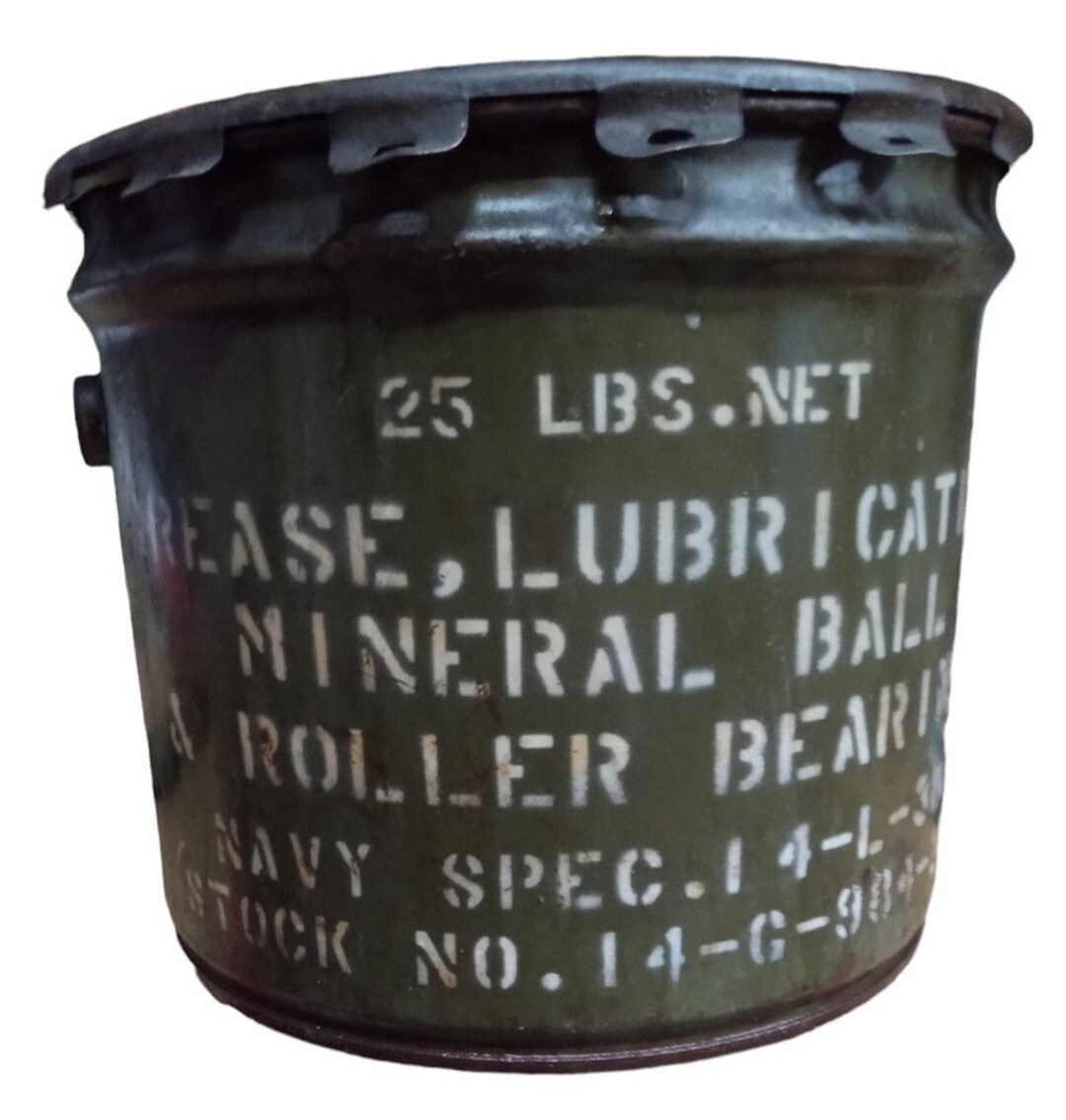US Air Force Grease Can Vintage Collectible Storage Militaria WWII ...