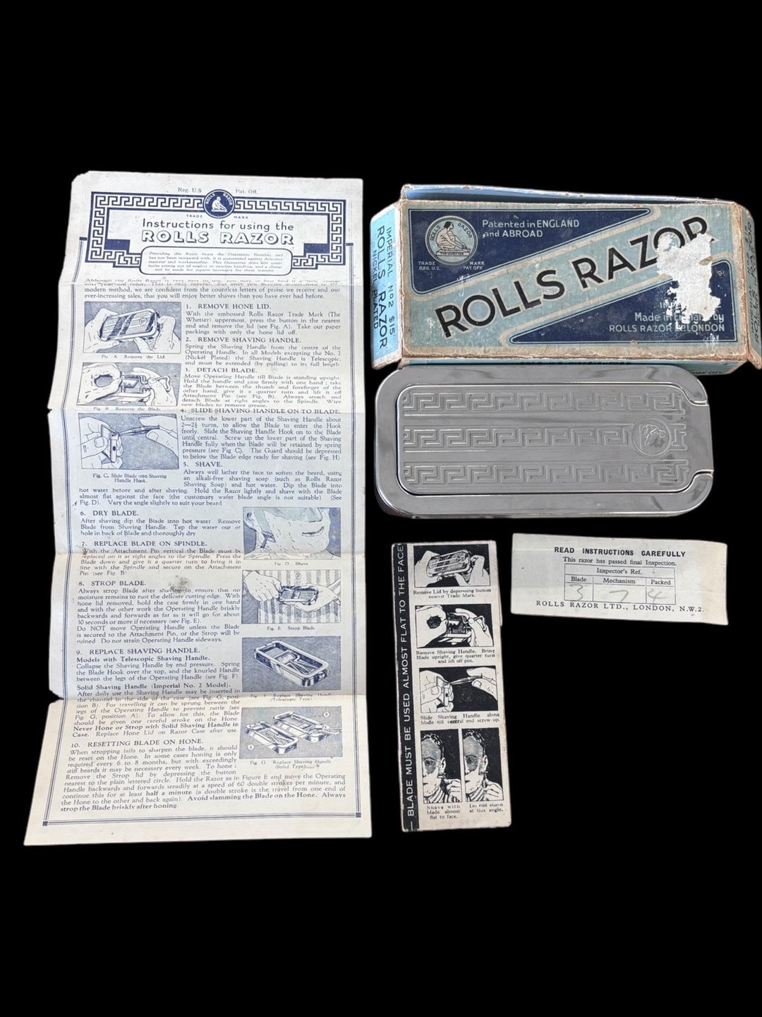Rolls Razor Imperial No 2 Nickel Plated Patented in England Collectible ...