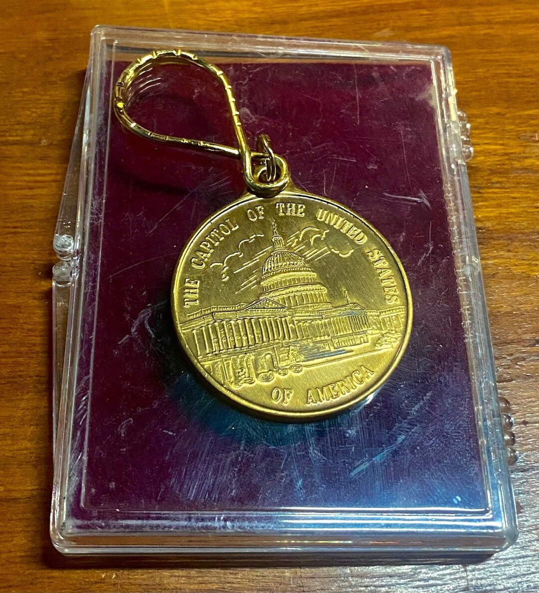 Vintage Antique Commemorative Keychain United States Congress Capitol W ...