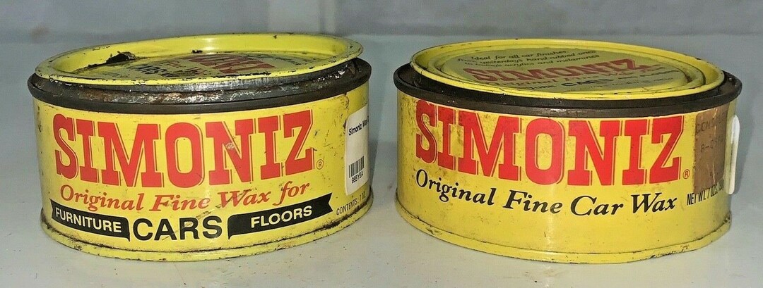 Antique Simoniz Original Fine Wax for Furniture Cars Floors Lot 2 Tins ...