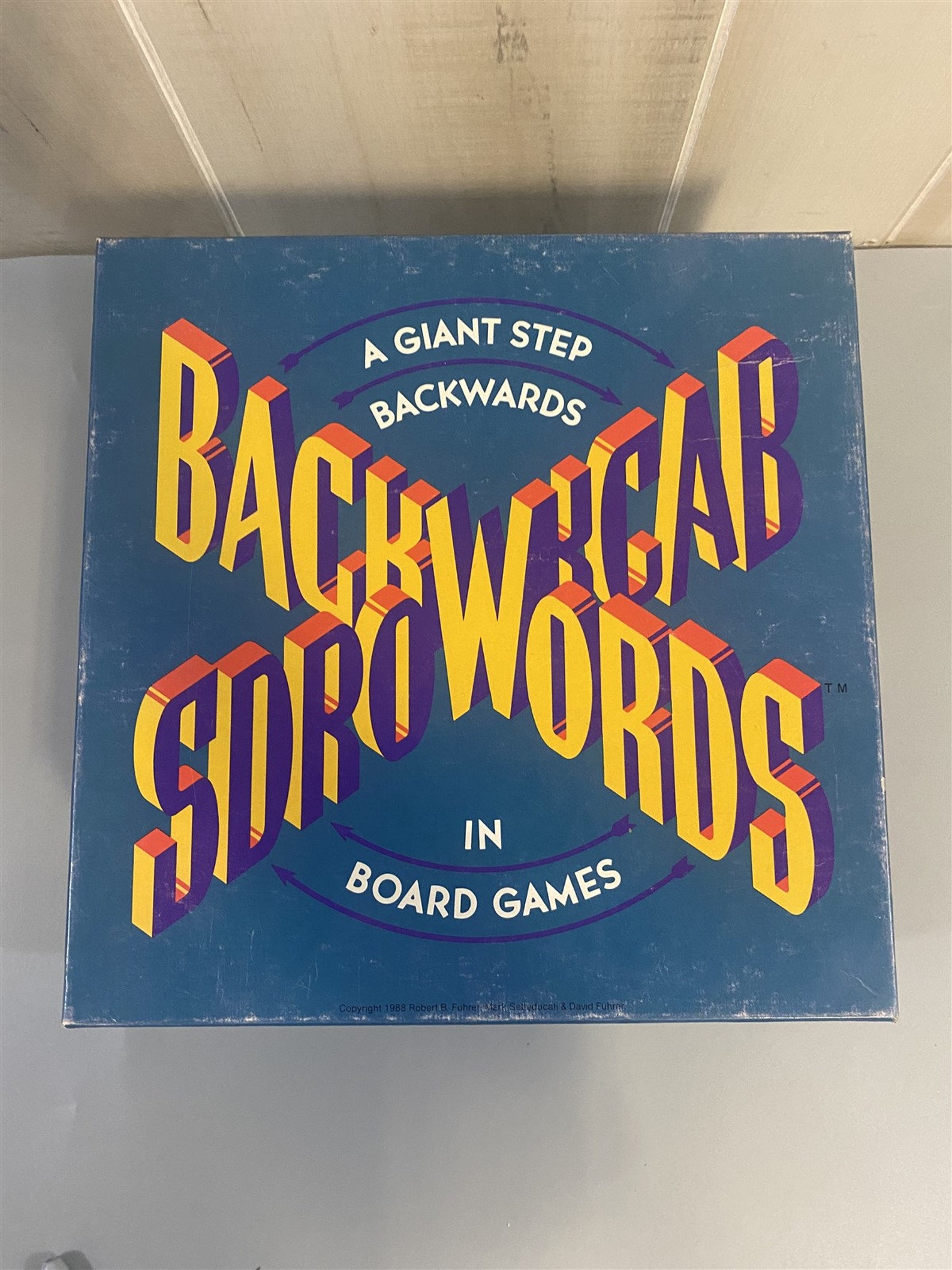 1988 BACKWORDS Board Game a Giant Step Backwards in - Etsy