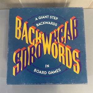 1988 BACKWORDS Board Game "a Giant Step Backwards in Board Games" - Etsy