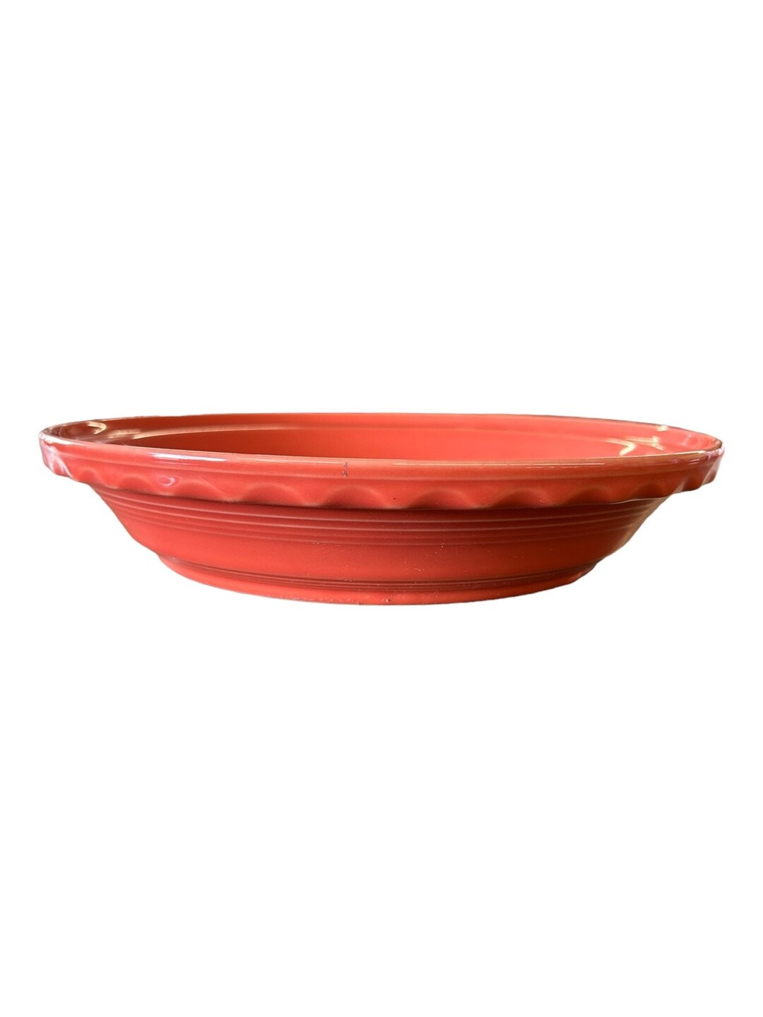 Fiesta - Persimmon Orange Deep Dish Pie Baker Plate Pan Dish Homer ...