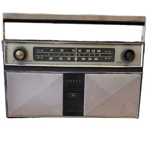 Sharp AM/FM 2 Band Transistor 10 Japan Radio Model FX-506 With Case ...