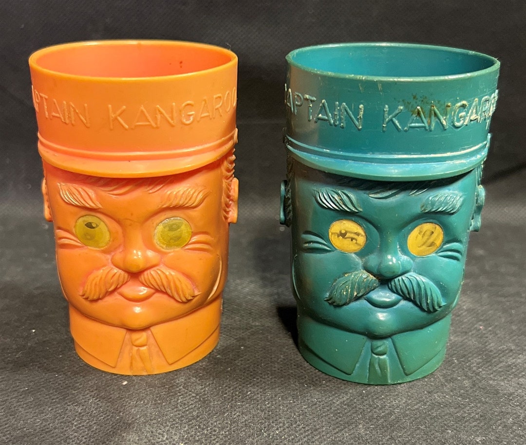 Vintage Mid Century Captain Kangaroo Hologram Eyes Cup Set - Etsy