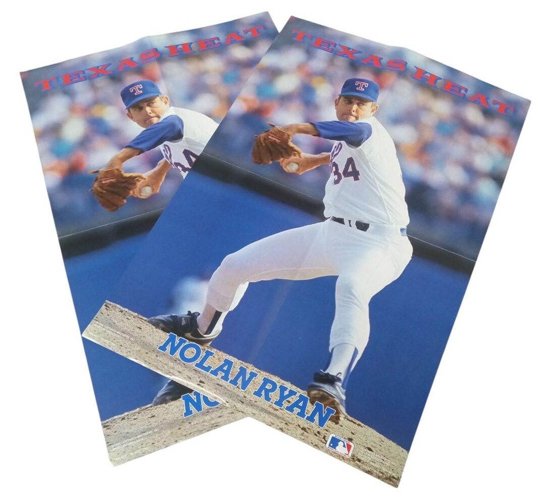 MLB Nolan Ryan Posters 16x24 Set of 2 Retro Collectible Nostalgic ...
