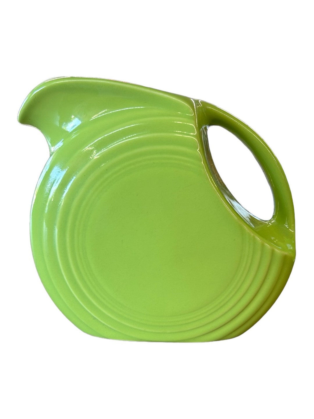 Fiesta - Chartreuse Green Mini Disk Pitcher No Box Ceramic Homer ...