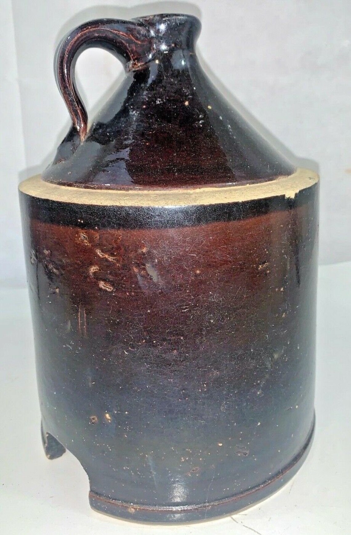 Vintage Stoneware Brown Crock Pottery Farm Chicken Feeder | Etsy