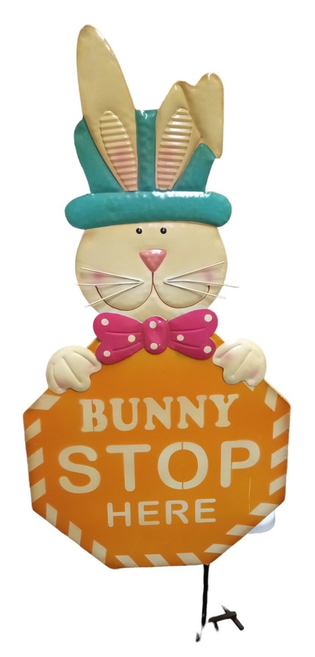 Easter Bunny Stop Sign Yard Art Outdoor Spring Outdoor Yard Decor ...