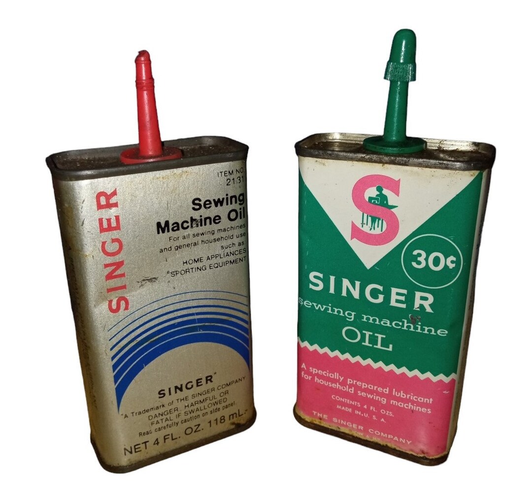 Singer Sewing Machine Oil Cans Set of 2 Vintage Collectible Sewing ...