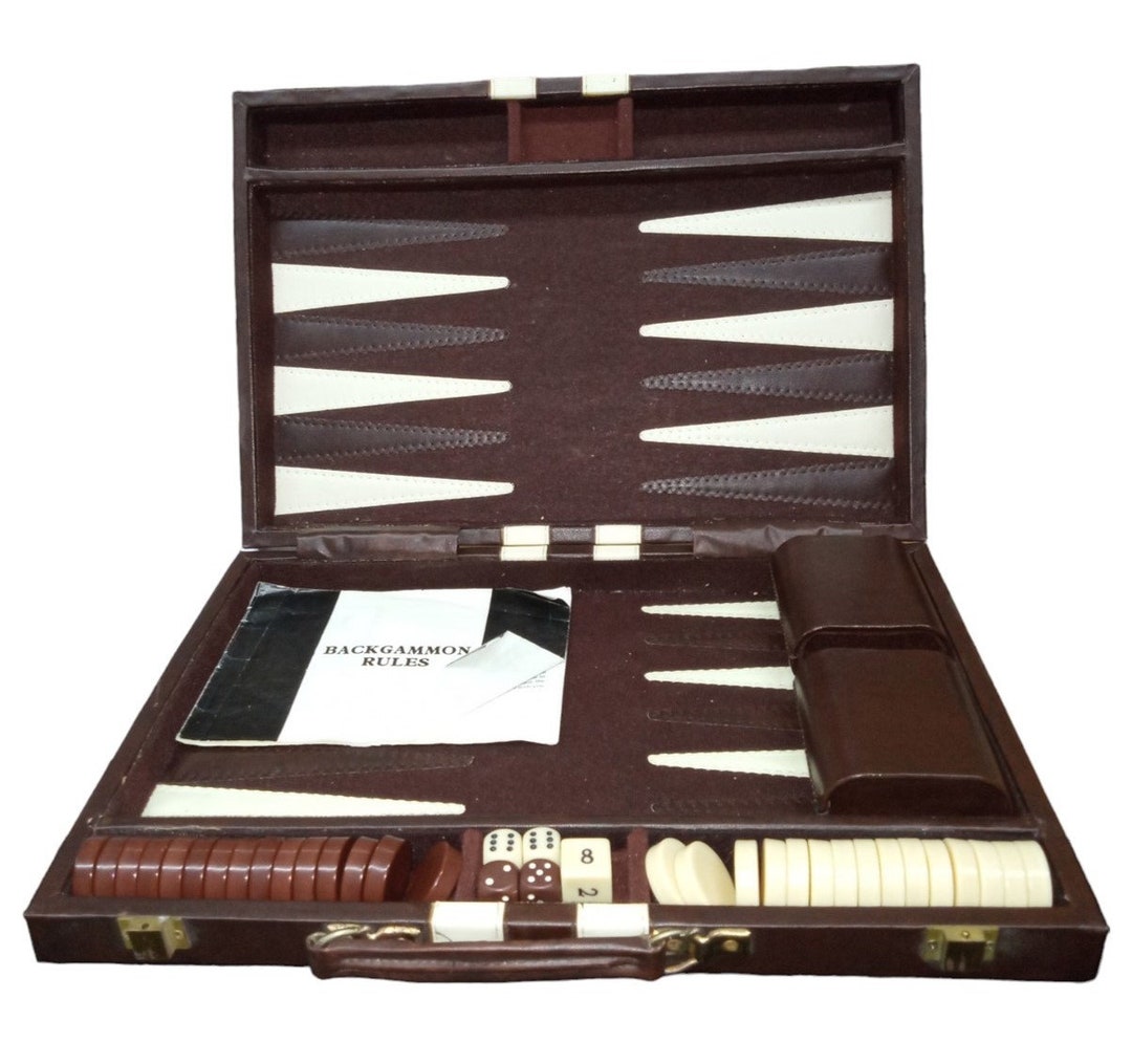 Backgammon Portable Board Game Vintage Collectible Nostalgic Family ...