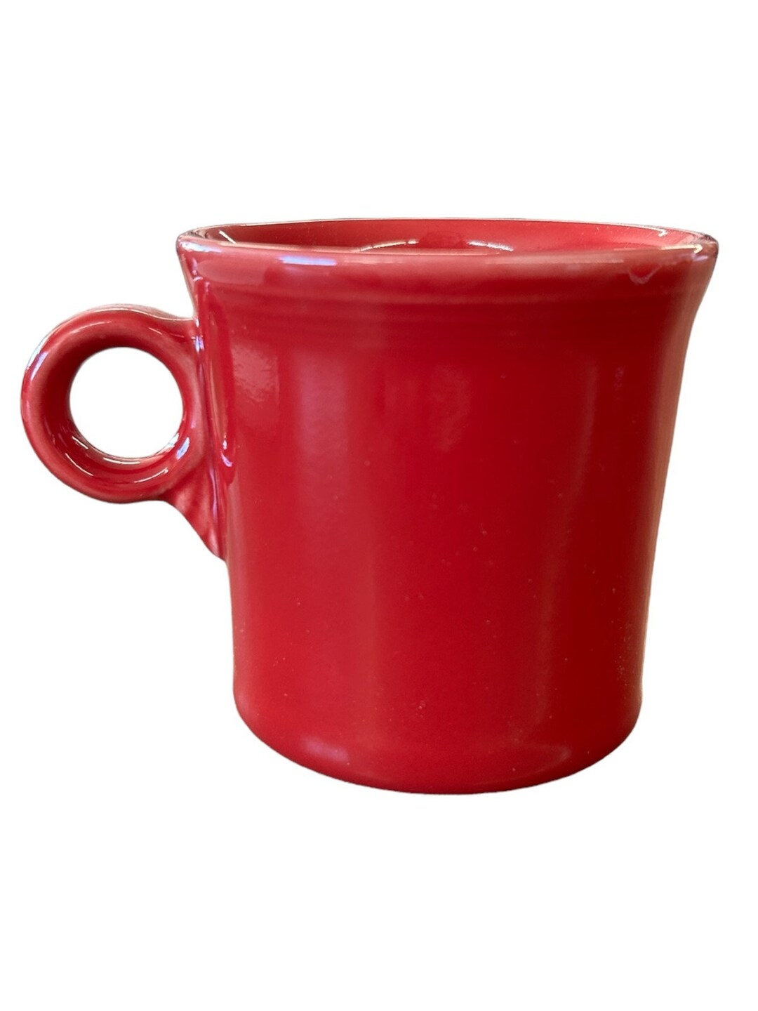 Fiesta - Scarlet Red Ring Handled Mug Ceramic Coffee Cup Homer Laughlin ...