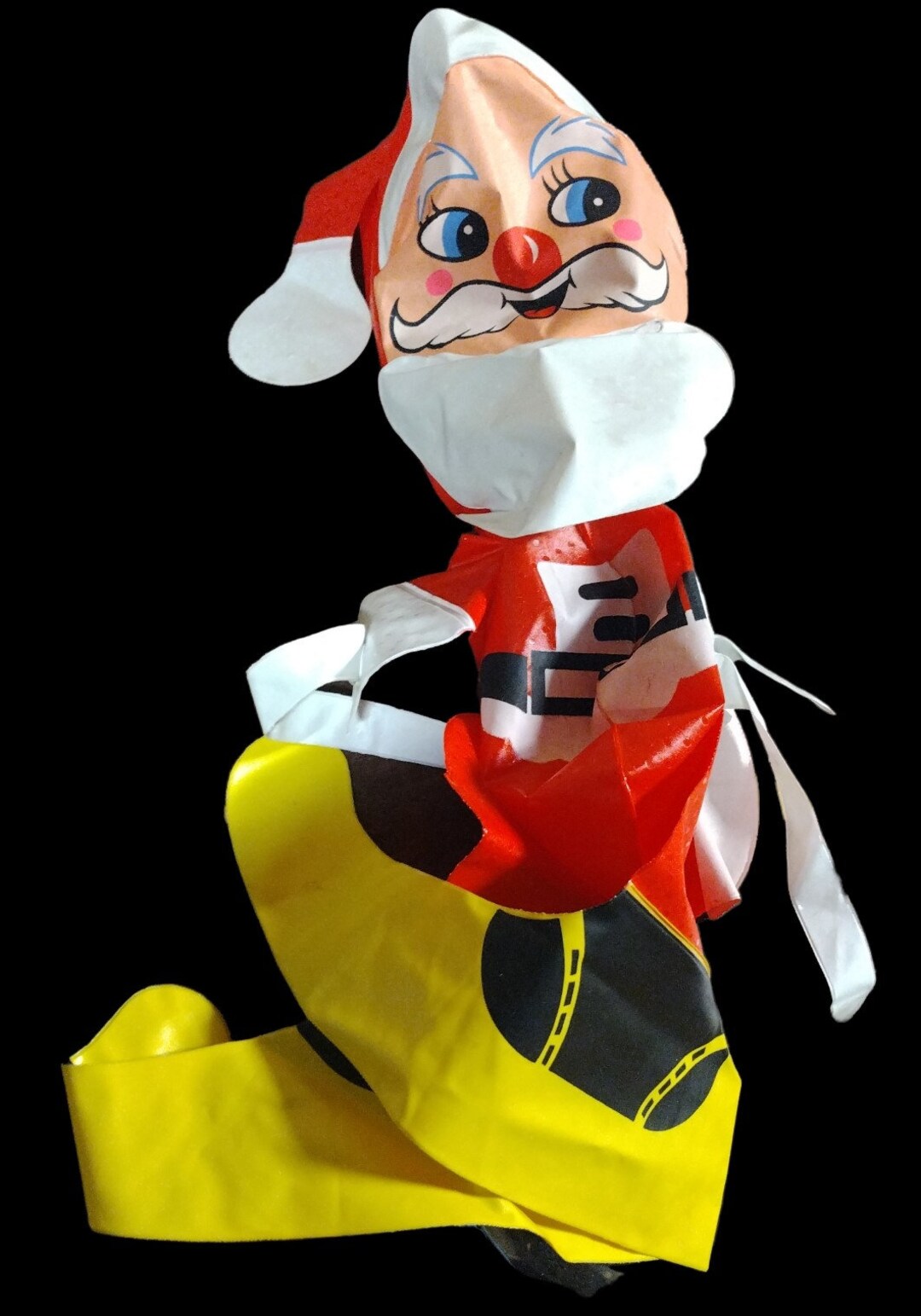 Vintage Inflatable Jolly Santa on Sled Mid Century Modern - Etsy