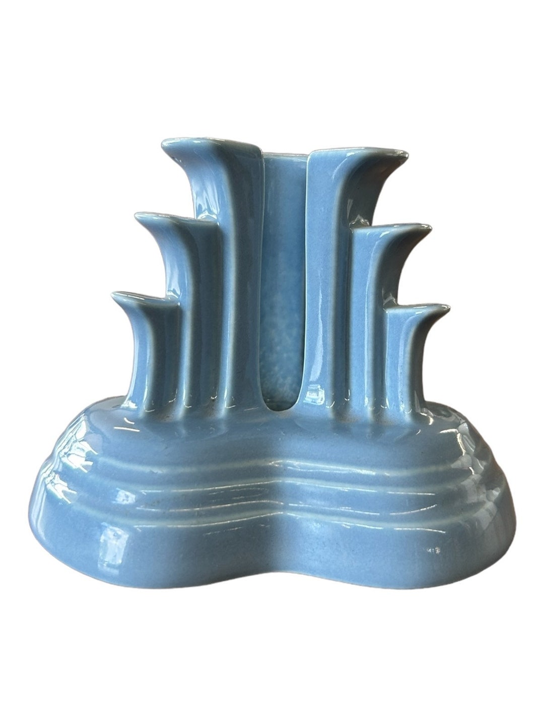 Fiesta - Periwinkle Blue Tripod Pyramid Candleholder No Box Homer ...