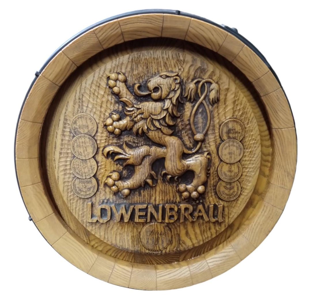 Lowenbrau Beer Barrel Sign Vintage Collectible Nostalgic Mancave Decor ...