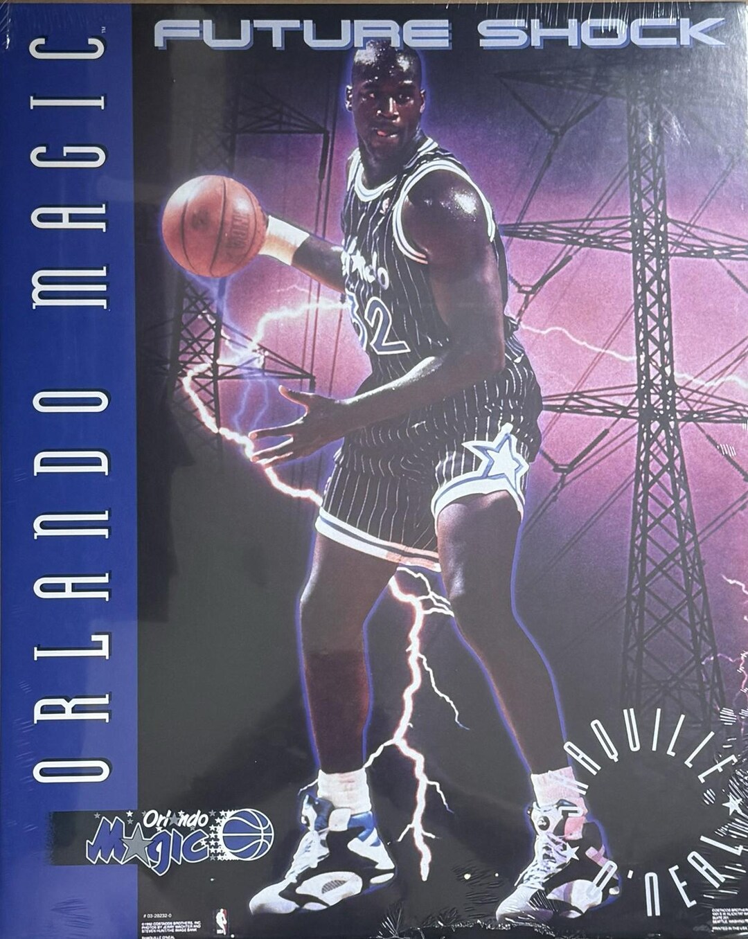 Vintage Shaquille O'neal #32 Orlando Magic Starline Poster - Etsy