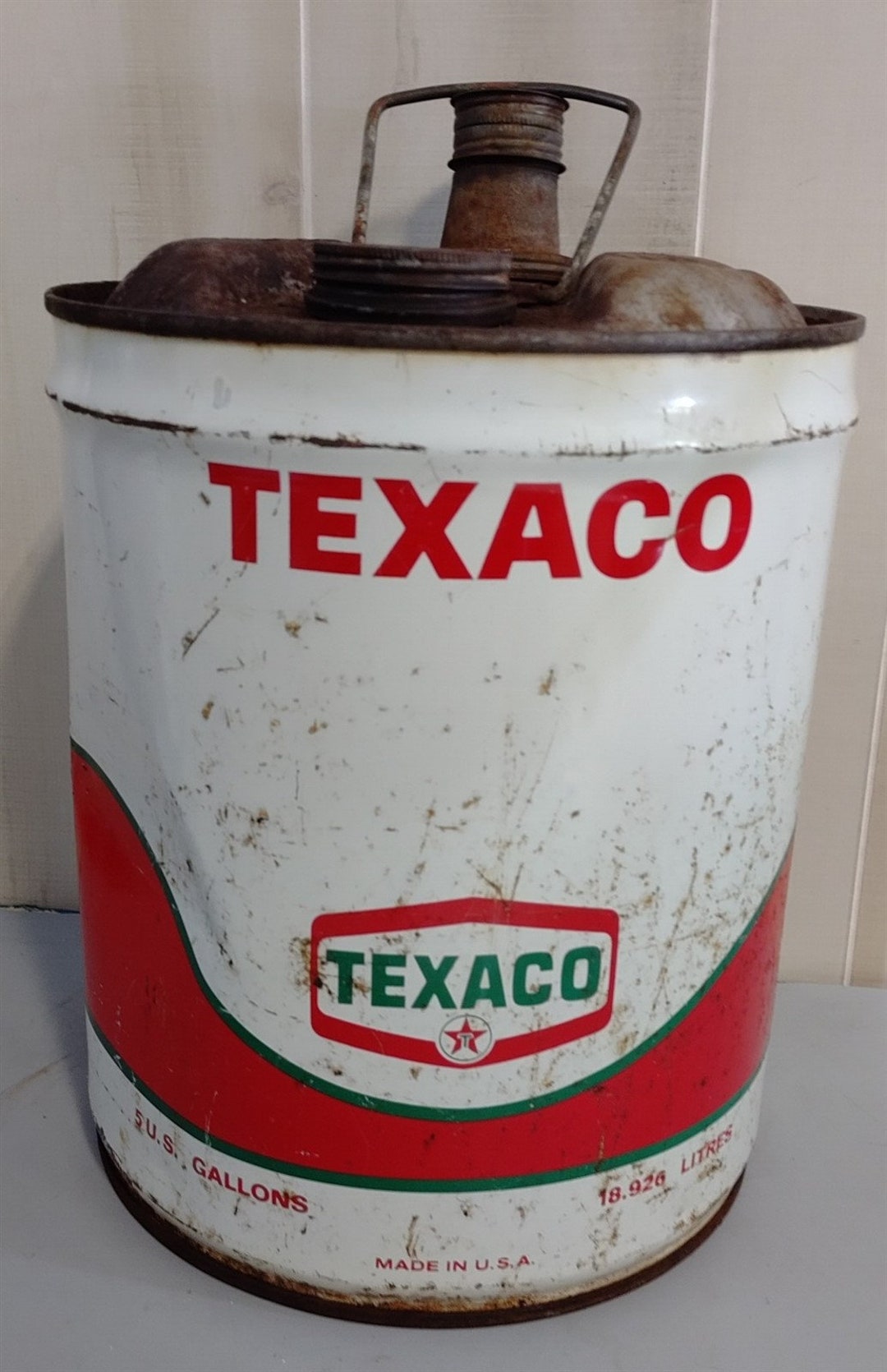 Vintage 1950's Texaco 5 Gallon Oil Can - Etsy