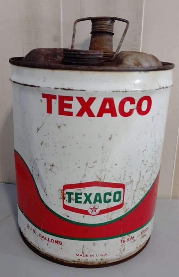 Vintage 1950's Texaco 5 Gallon Oil Can - Etsy Canada