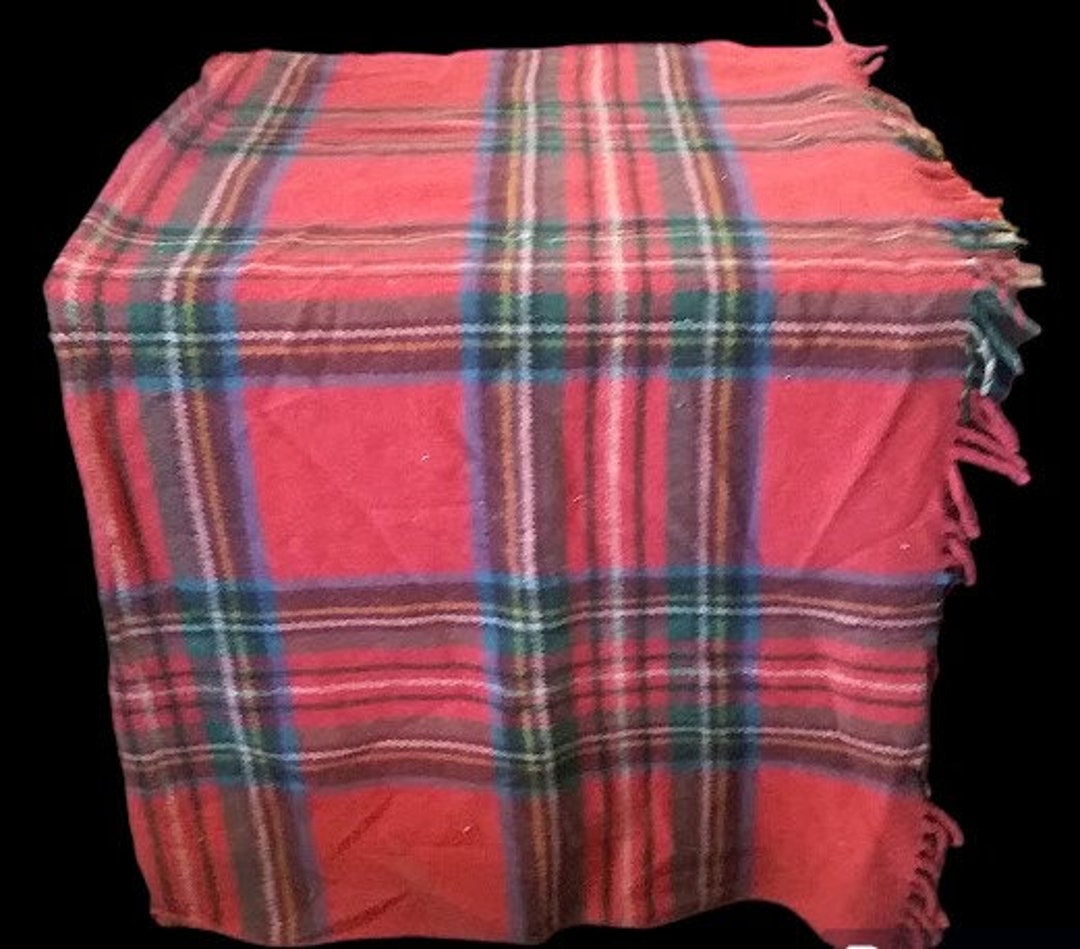 Comfy Wool Blanket Vintage Talisman Travel Rug Royal Stewart Scotland ...