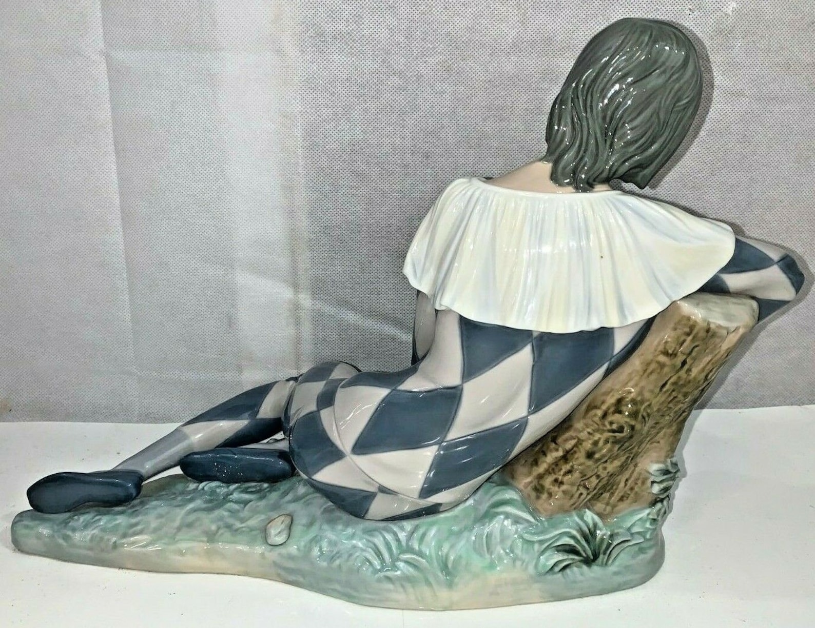 Vintage Lladro Daisa 1980 Large Checkered Jester W/ Flower - Etsy