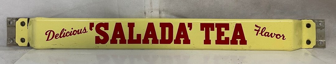 Vintage RARE Salada Tea Door Push Bar Advertising Sign 33.5 Inches - Etsy