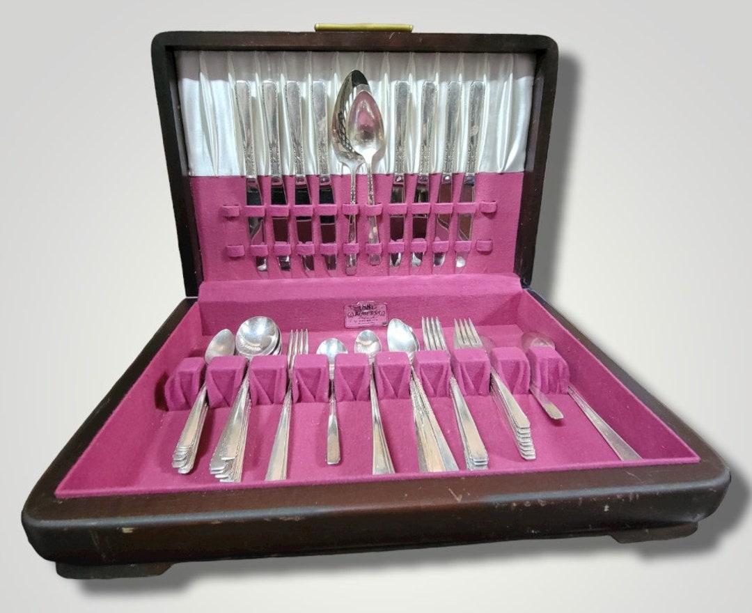 Antique Silver Set 1881 Rogers Silverplate by Oneida Brookwood/banbury ...