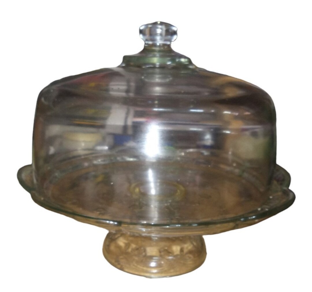 Victorian Glass Cake Plate Vintage Collectible Decorative Serveware ...